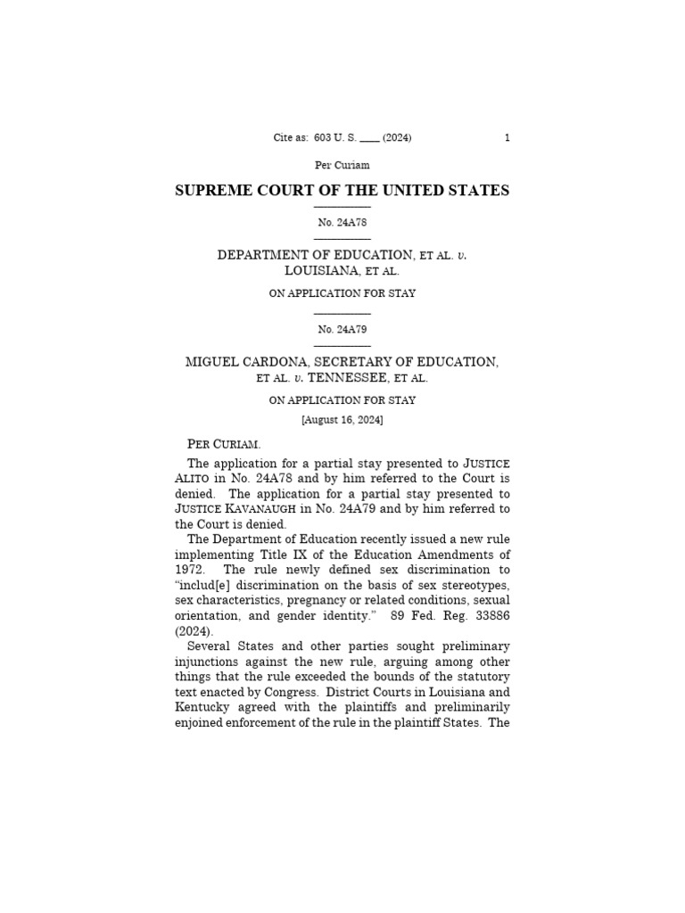 Title IX Ruling | PDF | Title Ix | Law