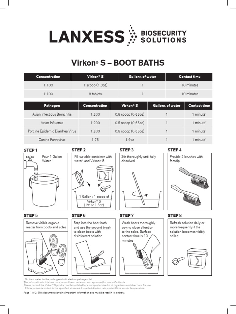 Virkon S Boot Baths V4 R PRINT | PDF