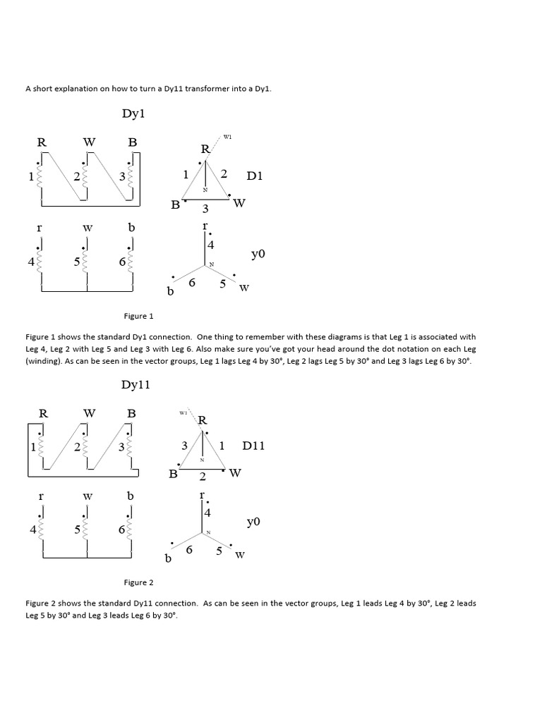 How To Turn A Dy11 Transformer Into A Dy1 | PDF | Linear Algebra ...