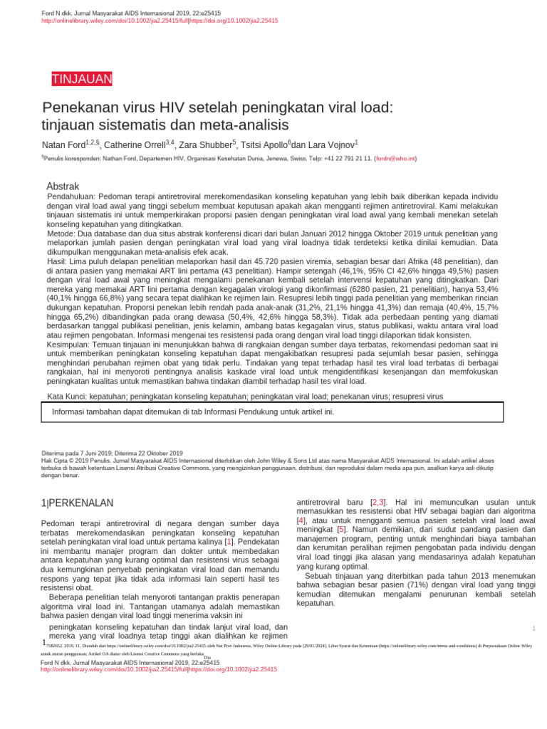 Salinan Terjemahan Journal of The International AIDS Society - 2019 ...