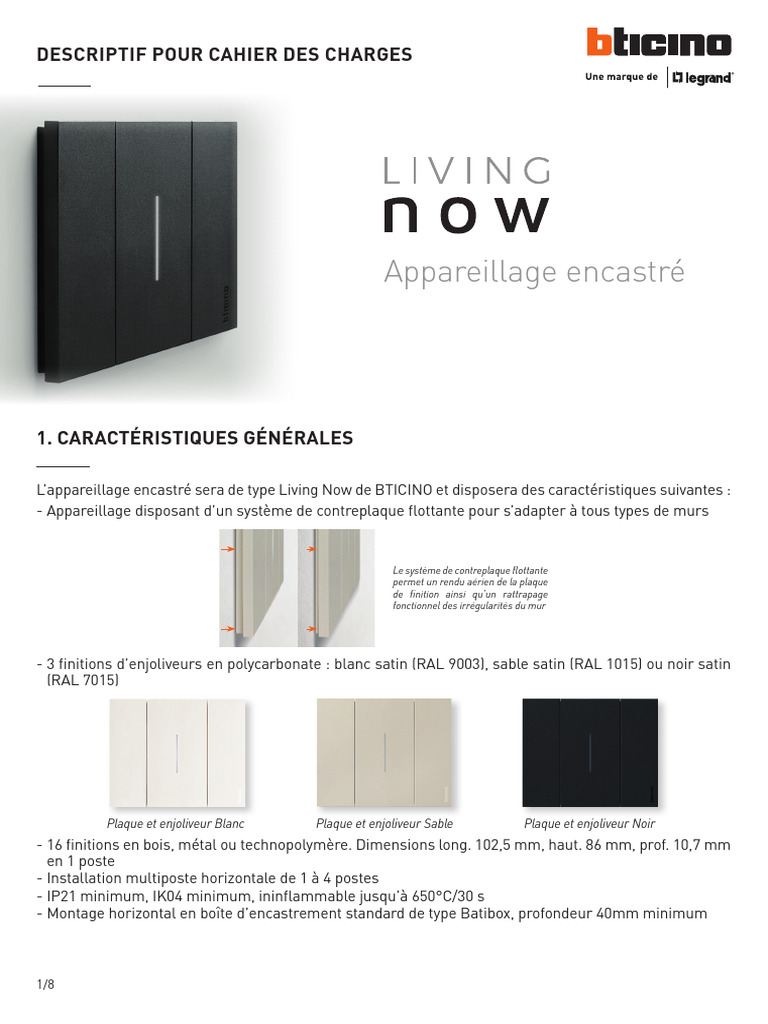 Bticino CCPT Living Now | PDF