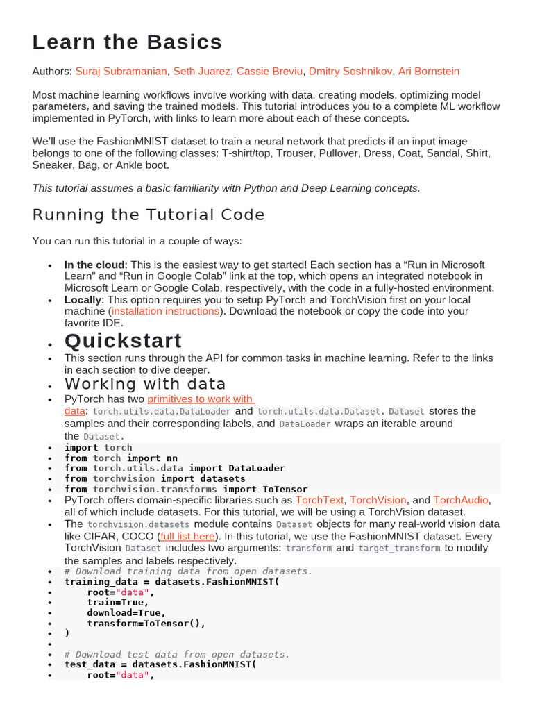Learn the Basics | PDF