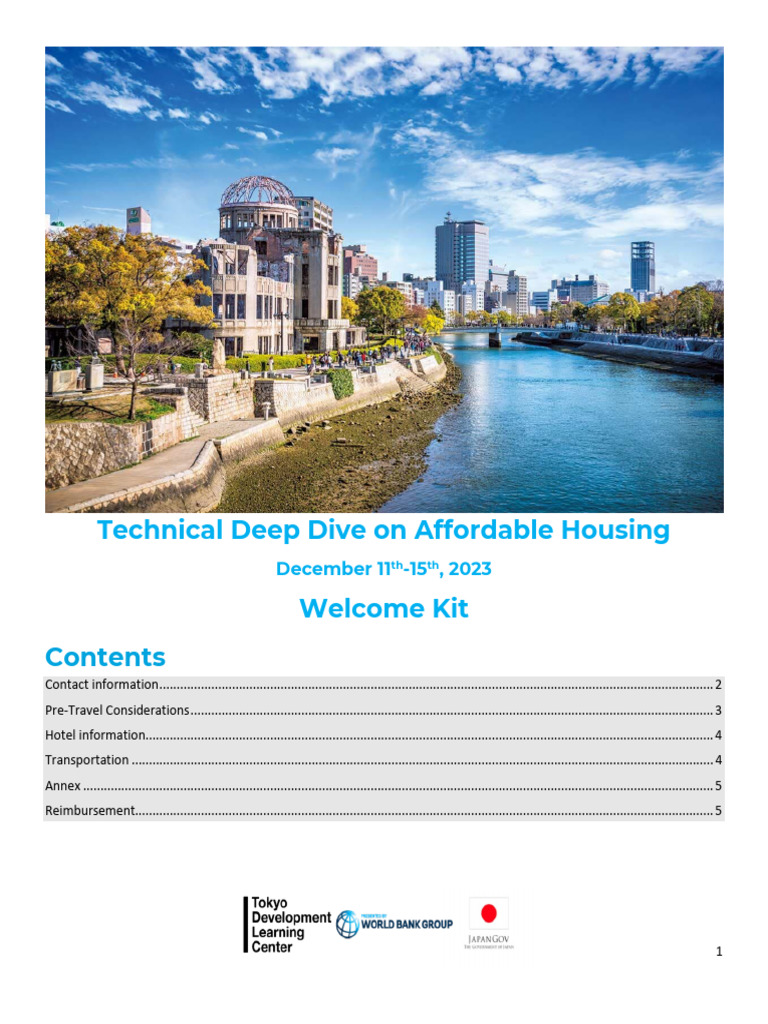 Welcome Kit - TDD On Affordable Housing December 2023 | PDF