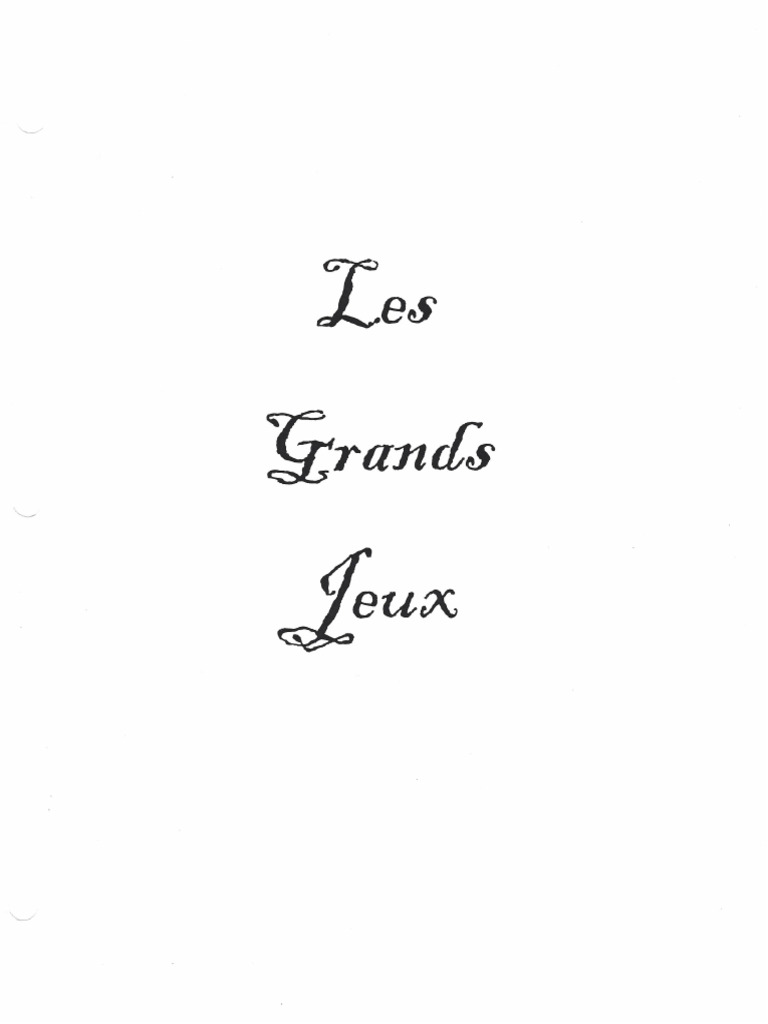 Les Grands Jeux | PDF
