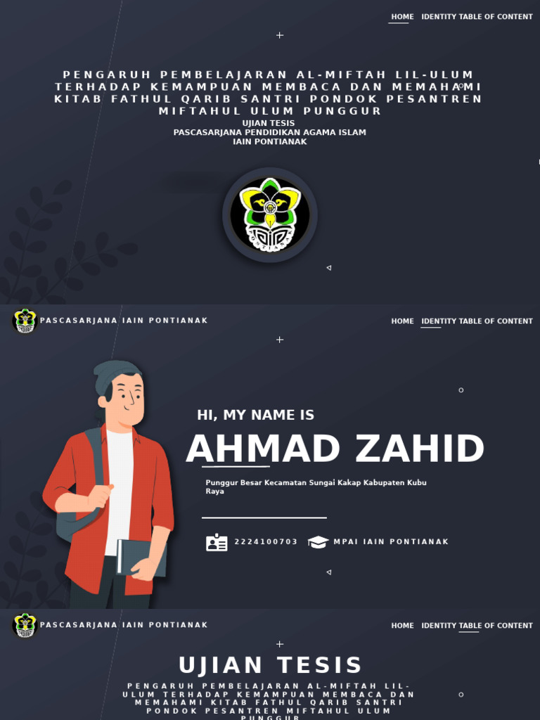 Slide Presentasi UJIAN AHMAD ZAHID | PDF