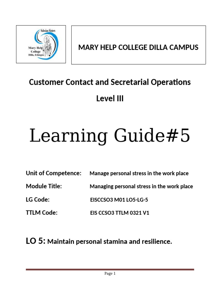 LEARNING GUID 5 | PDF