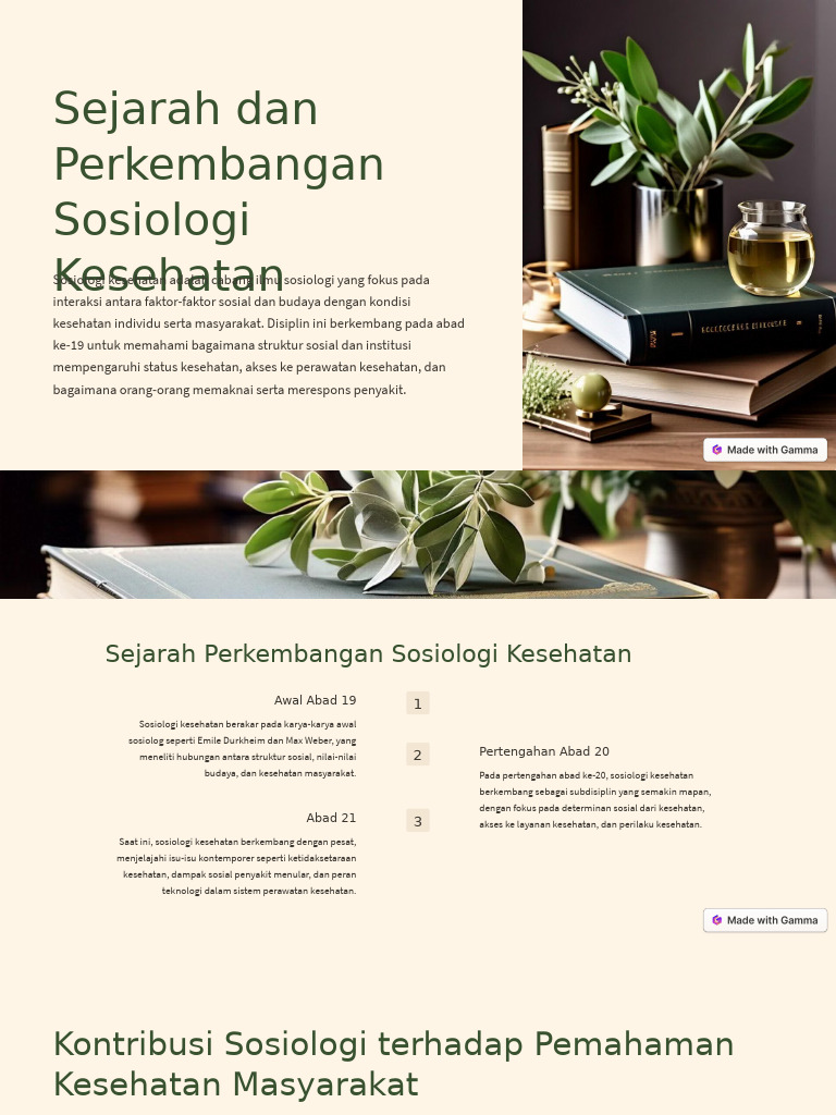 Sejarah Dan Perkembangan Sosiologi Kesehatan Pdf