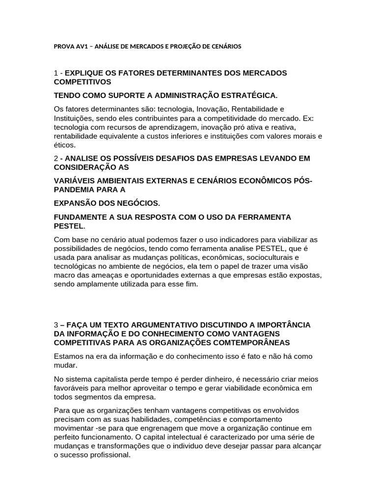Prova Av1 - Analise | PDF