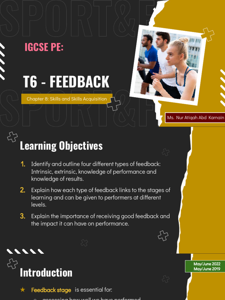 IGCSE PE: Chapter 8 Topic 6 - Feedback | PDF