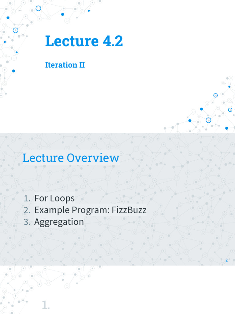 Lecture 4.2 - Iteration II | PDF