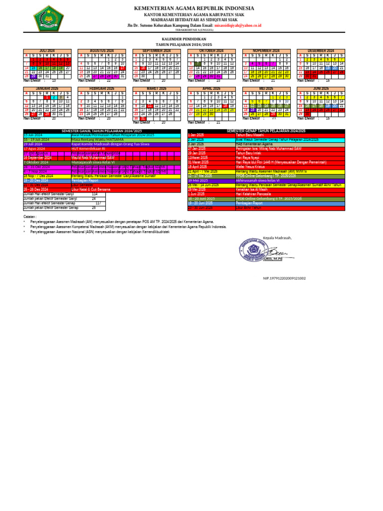 Kalender Pendidikan 2024 - 2024 | PDF