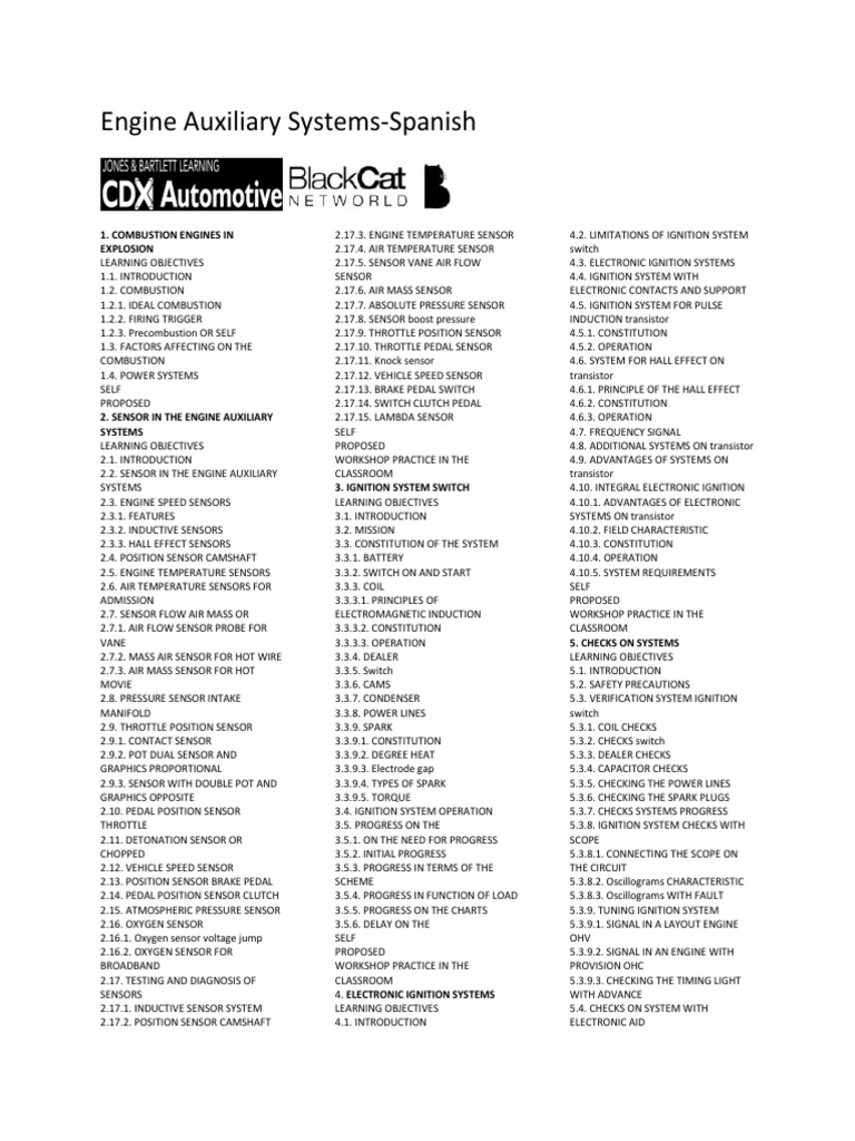 Engine Auxiliary Systems | PDF