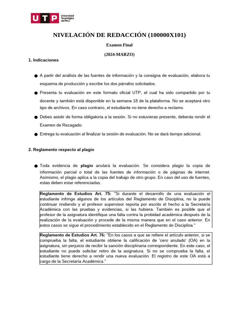 Examen Final U2 | PDF