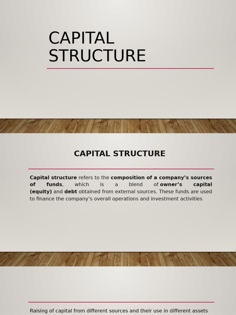 Capital Structure INTRO | PDF