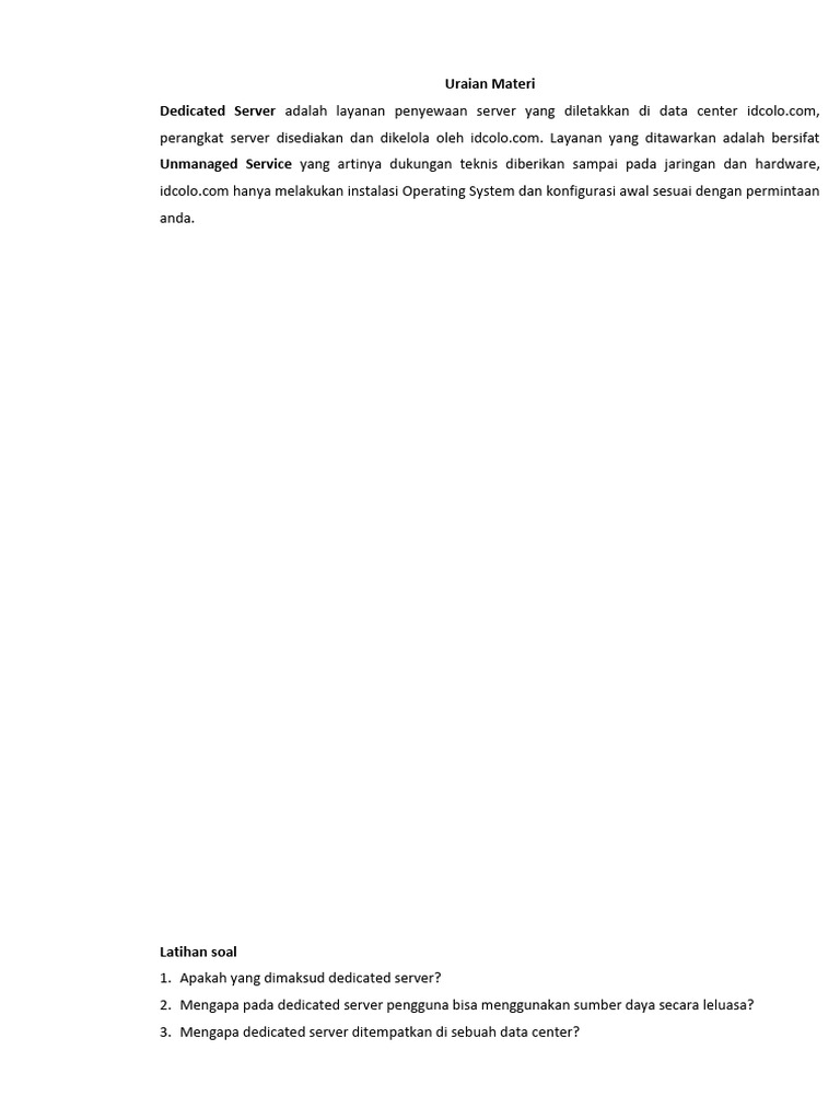 4.asj - Dedicated Server | PDF