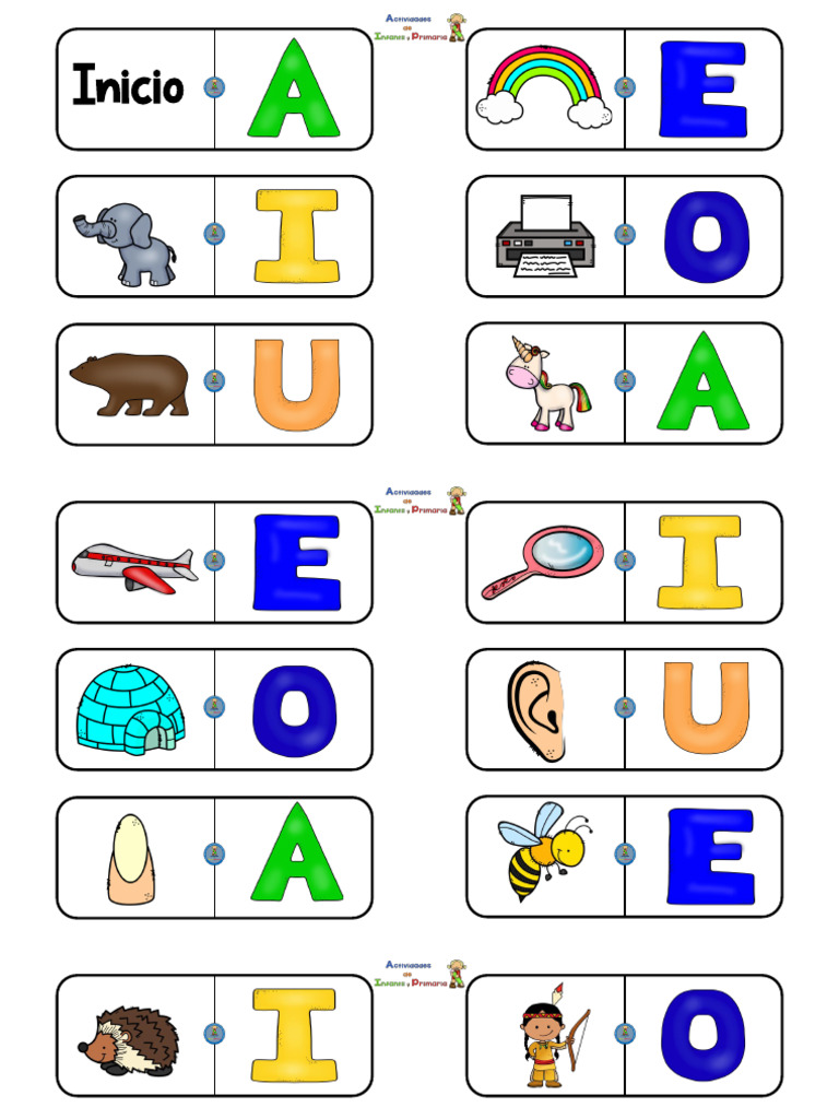 Domino de Las Vocales | PDF