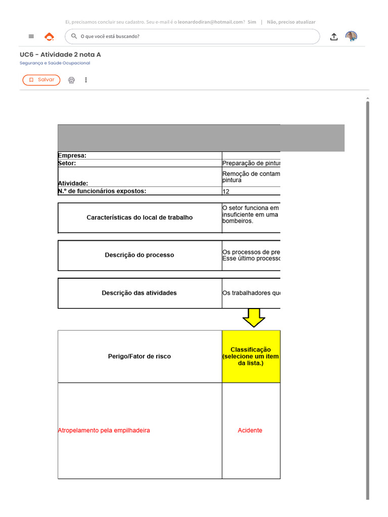 UC6 - Atividade 2 Nota A - Passei Direto | PDF