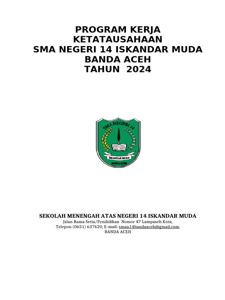 Program Kerja Tu TP 2024-2025 | PDF