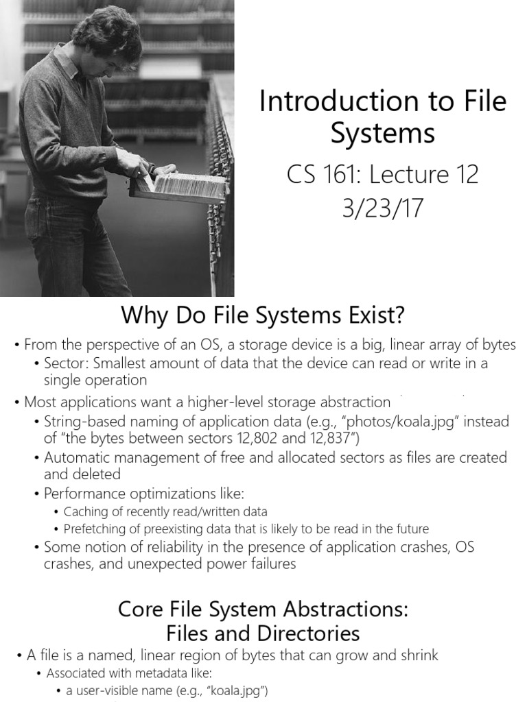 Intro File Systems | PDF