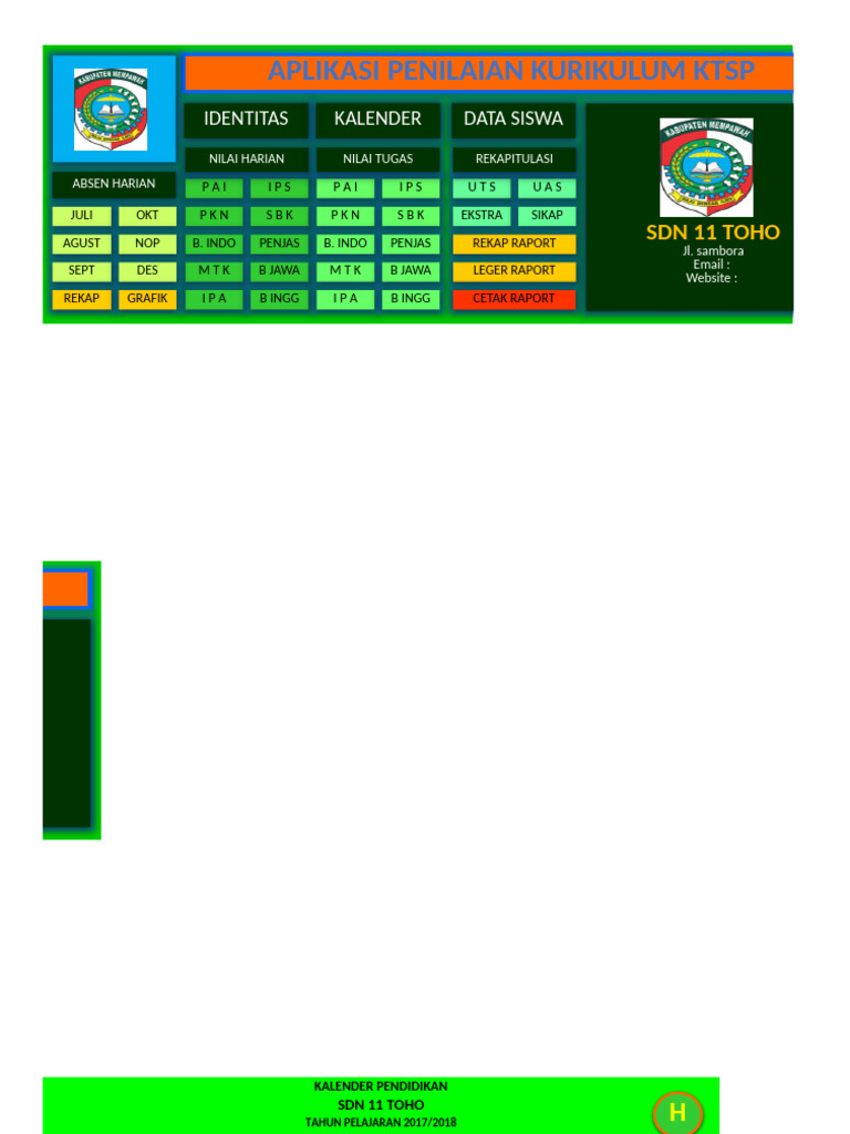 Raport Semester 1 2017 - Kelas 1 | PDF