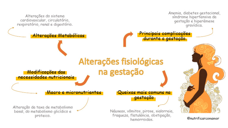 Mapa Mental - Alterações Fisiológicas Na Gestação | PDF