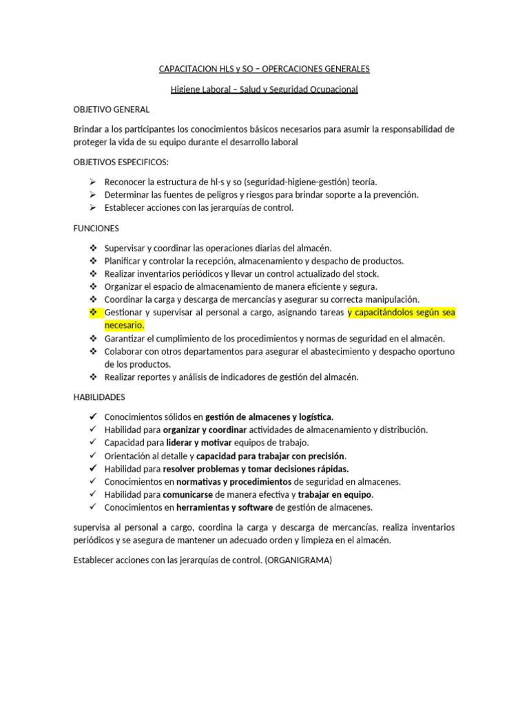 Capacitacion-Encargados de Almacen | PDF
