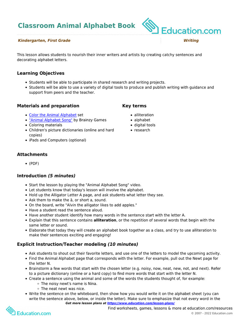 Animal Alphabet | PDF