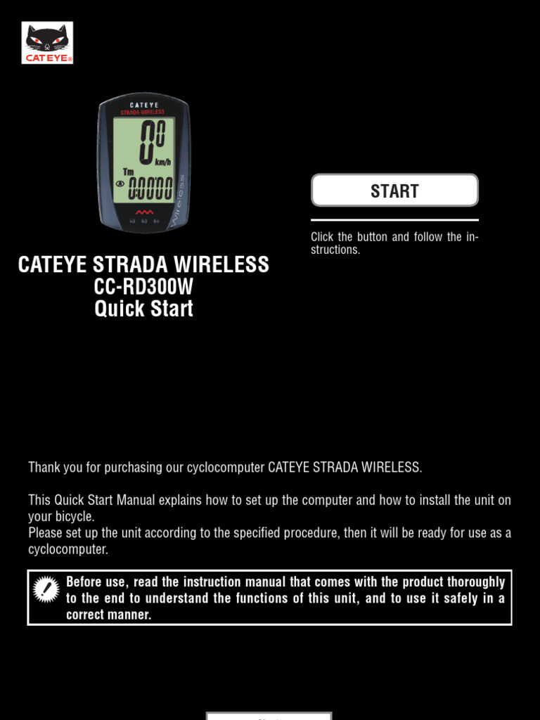CATEYE STRADA WIRELESS_rd300w_qsm_q_v1 | PDF