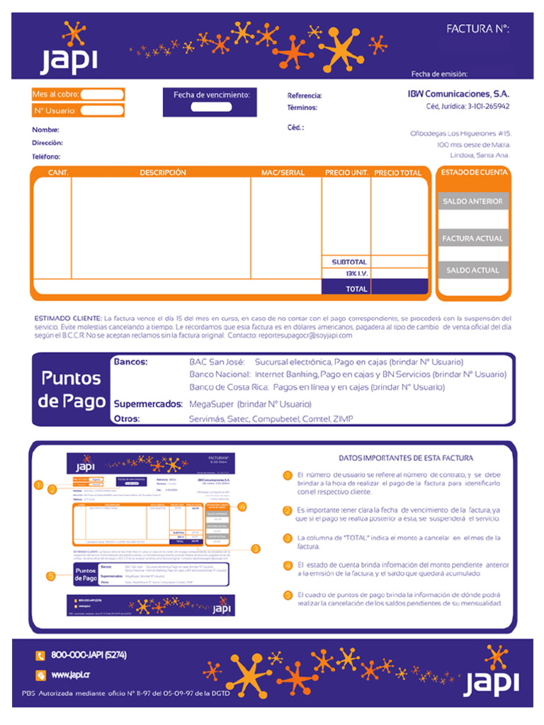 Factura Japi Fibw-200450 | PDF
