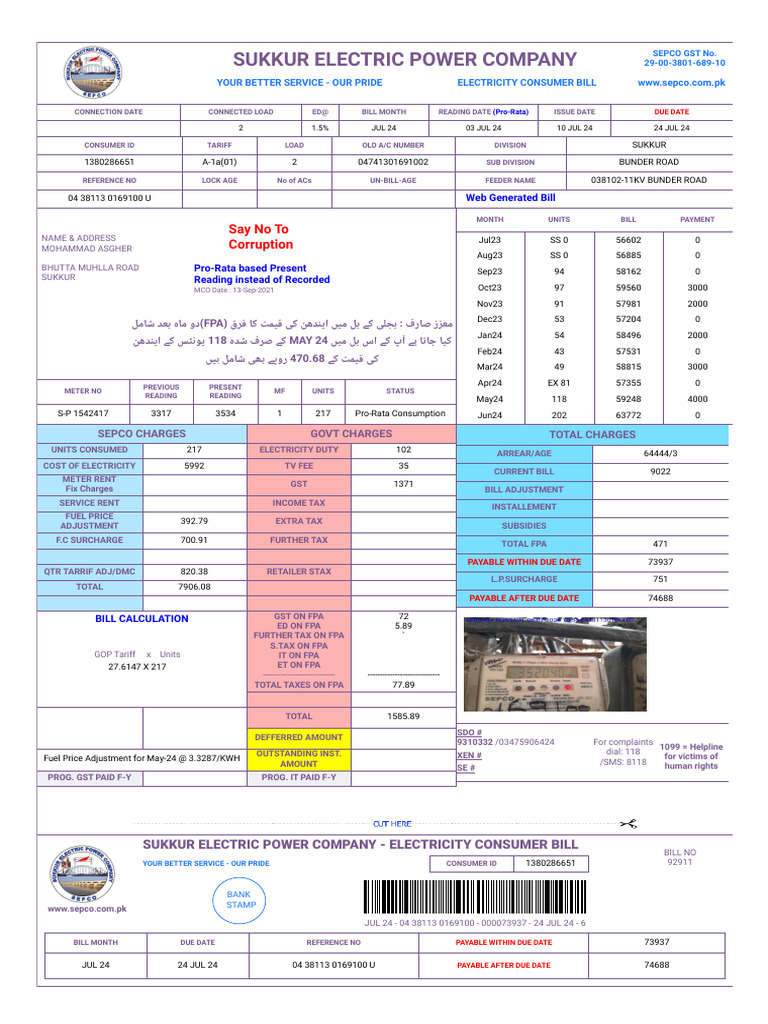 Sepco Online Bill | PDF