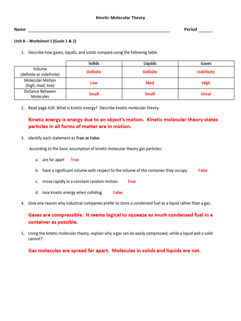 Unit 8 Packet KEY | PDF