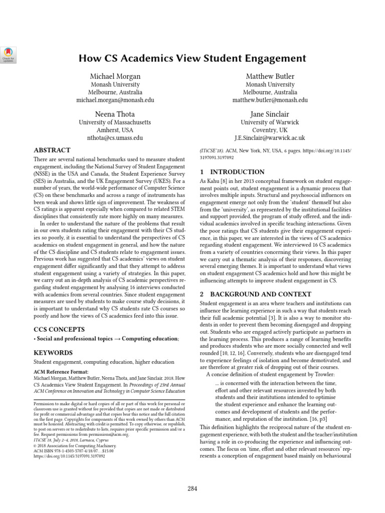 Student Engagement | PDF