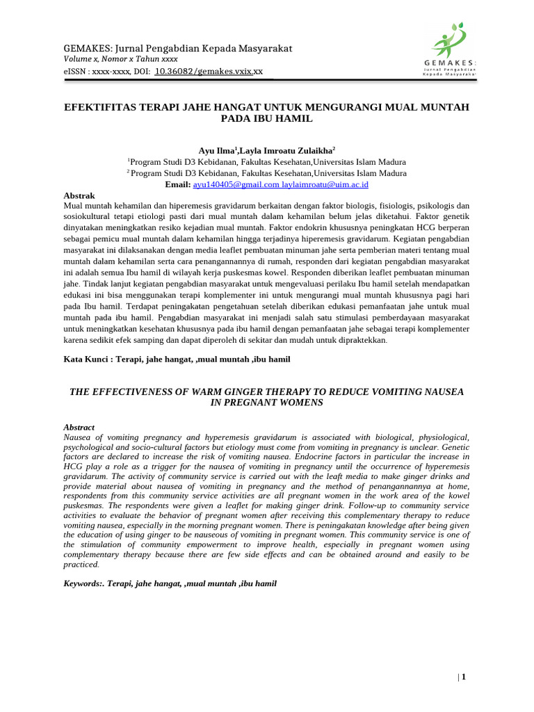 Jurnal Pengmas Ayu | PDF