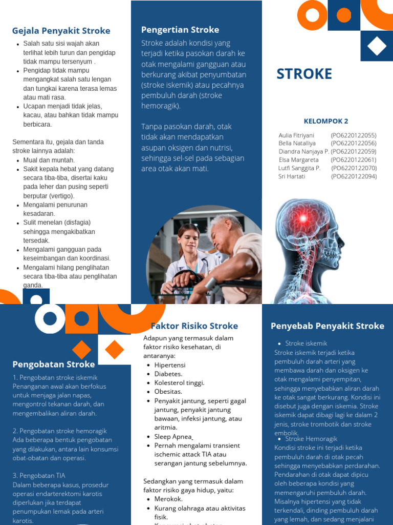 Leaflet Stroke Gerontik | PDF | Stroke | Gerontology