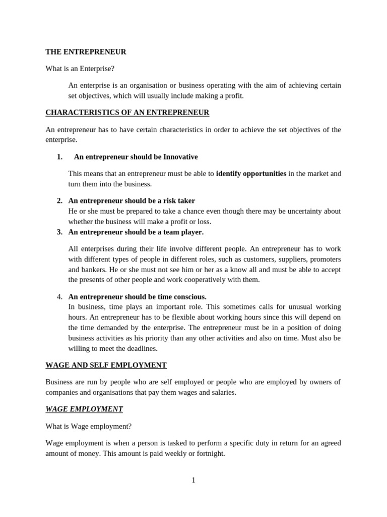 Comerce Notes Form 2 and 3 | PDF