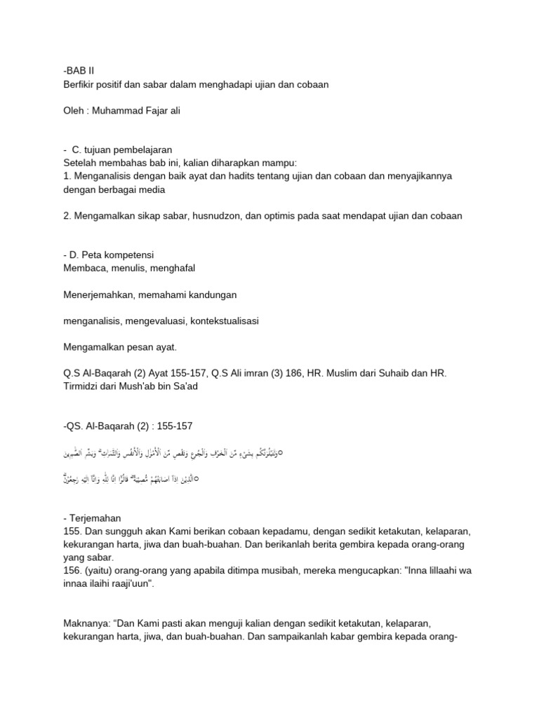 Contoh PPT BAB II. | PDF