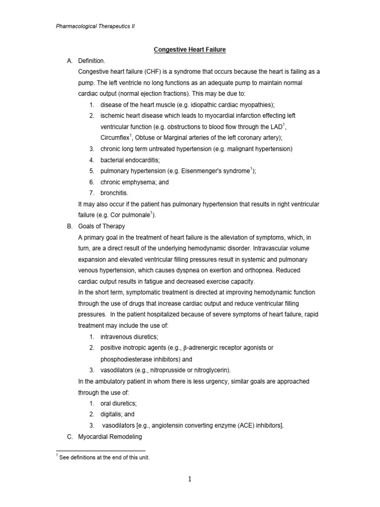 1 Congestive Heart Failure | PDF