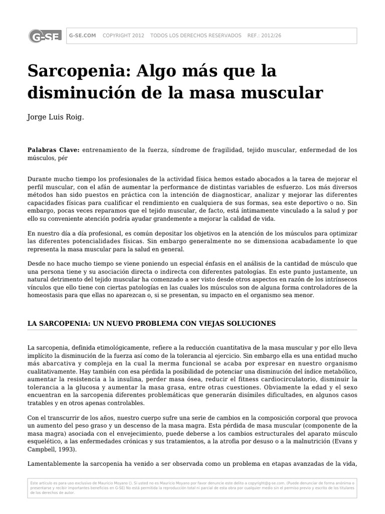 1 Sarcopenia | PDF