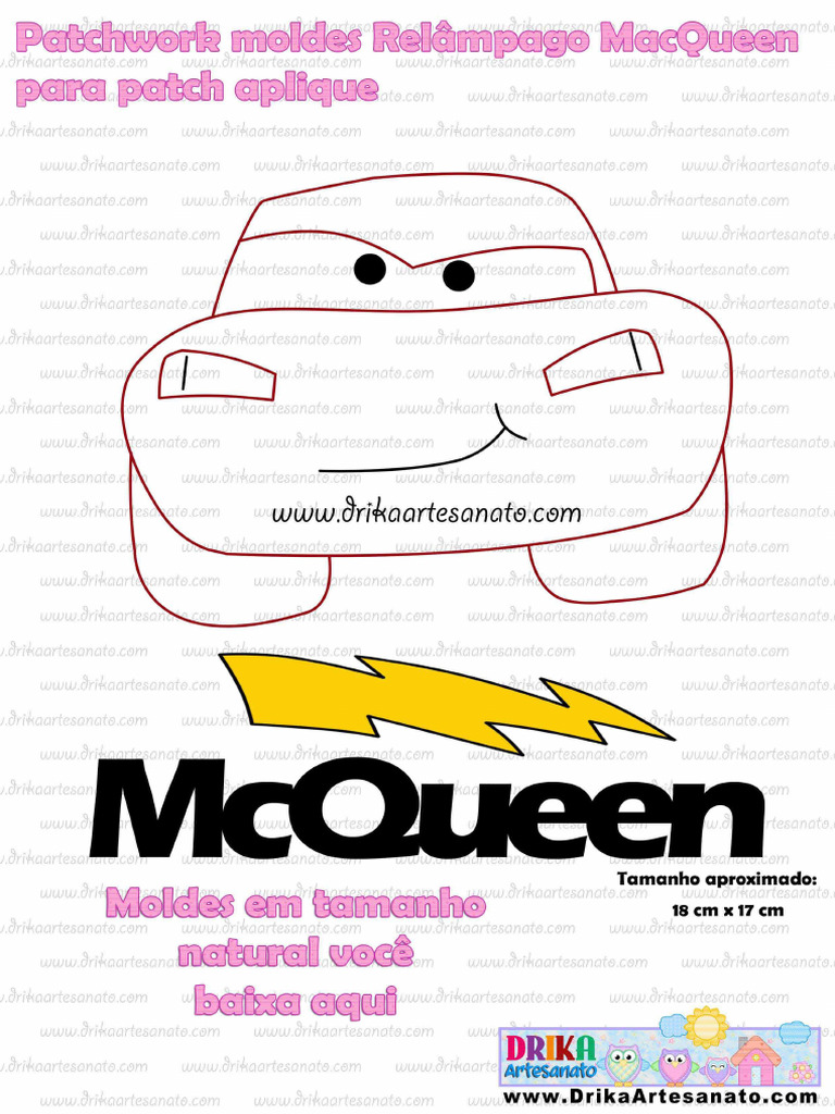 Patchwork Moldes Relampago Mcqueen | PDF