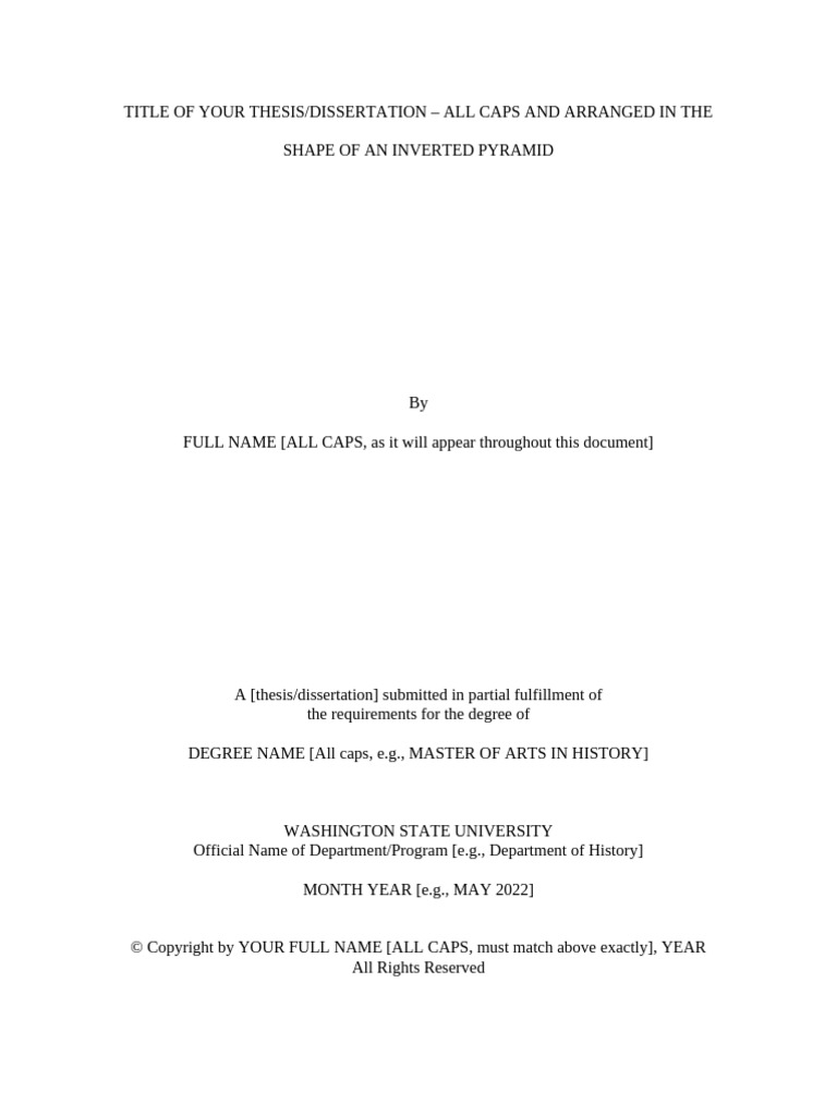 Thesis Dissertation Template | PDF