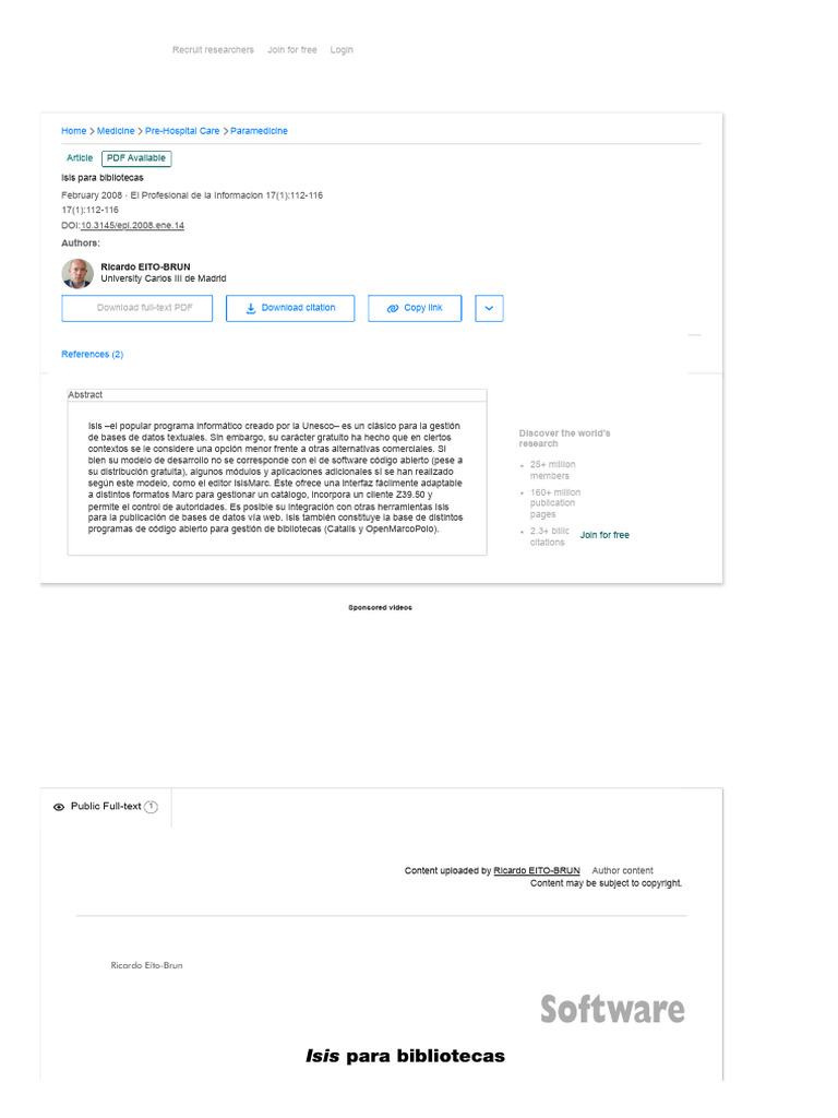 (PDF) Isis para Bibliotecas | PDF