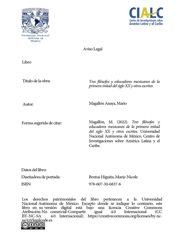 Filosofos Educadores Magallon Mario | PDF | México | História