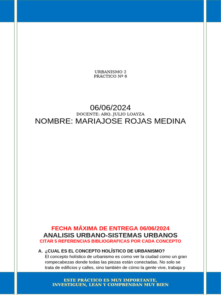 Tp6 Sistemas Urbanos Urb 2 1s2024 | PDF