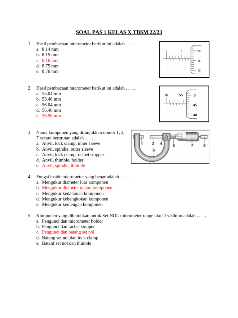 Soal Pas 1 Kelas X TBSM 22-23 | PDF