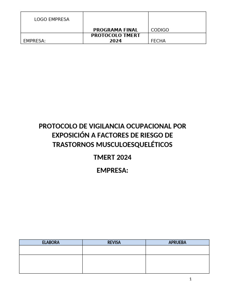 Modelo Protocolo Tmert 2024 | PDF
