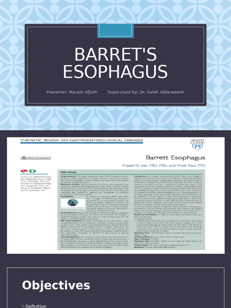 Barrets Esophegous | PDF