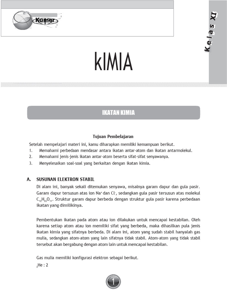 Ringkasan Materi. Ikatan Kimia | PDF