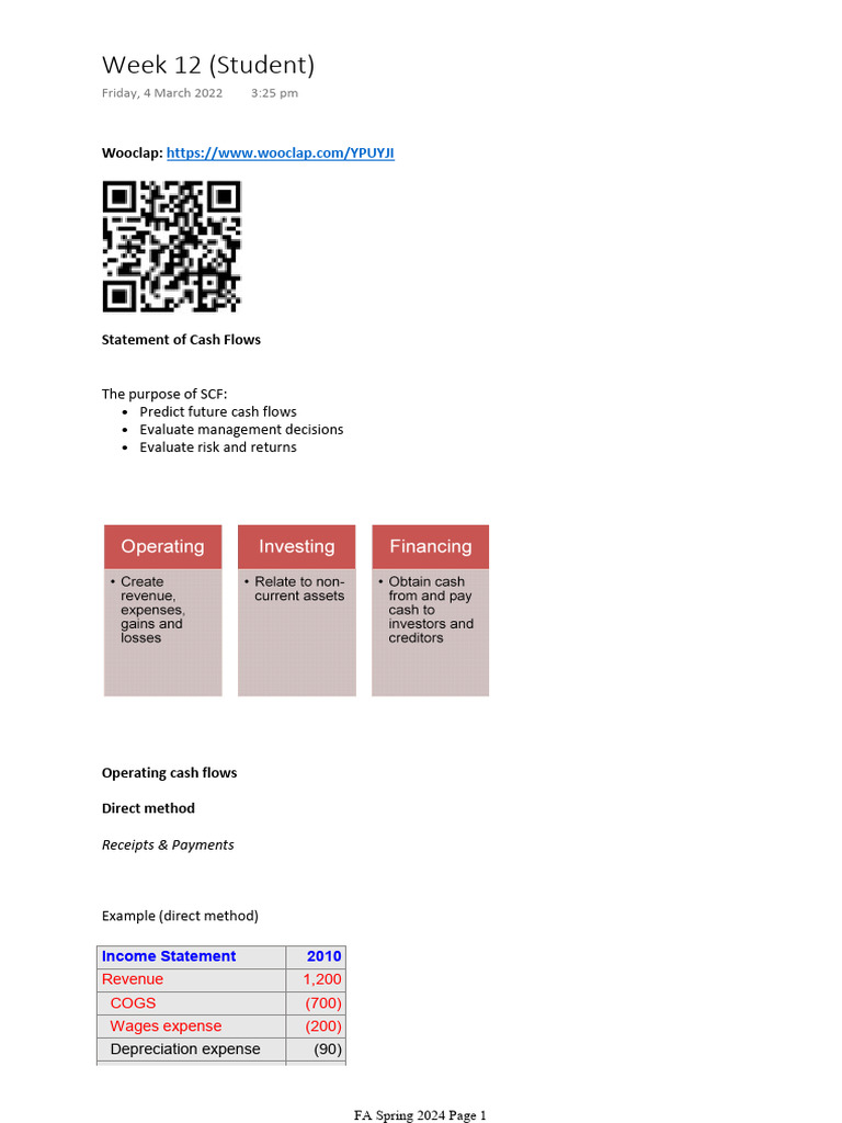 Week 12 Notes (Student) | PDF