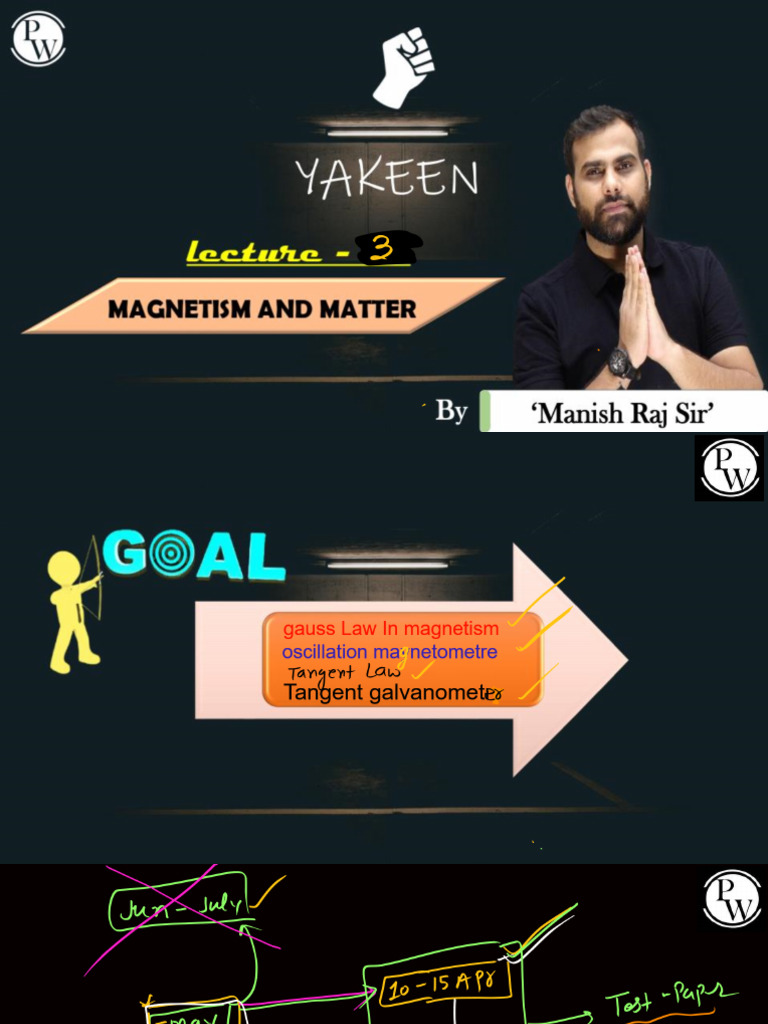 @PW - Yakeen - Batch - Magnetism and Matter Lec 03 Notes | PDF
