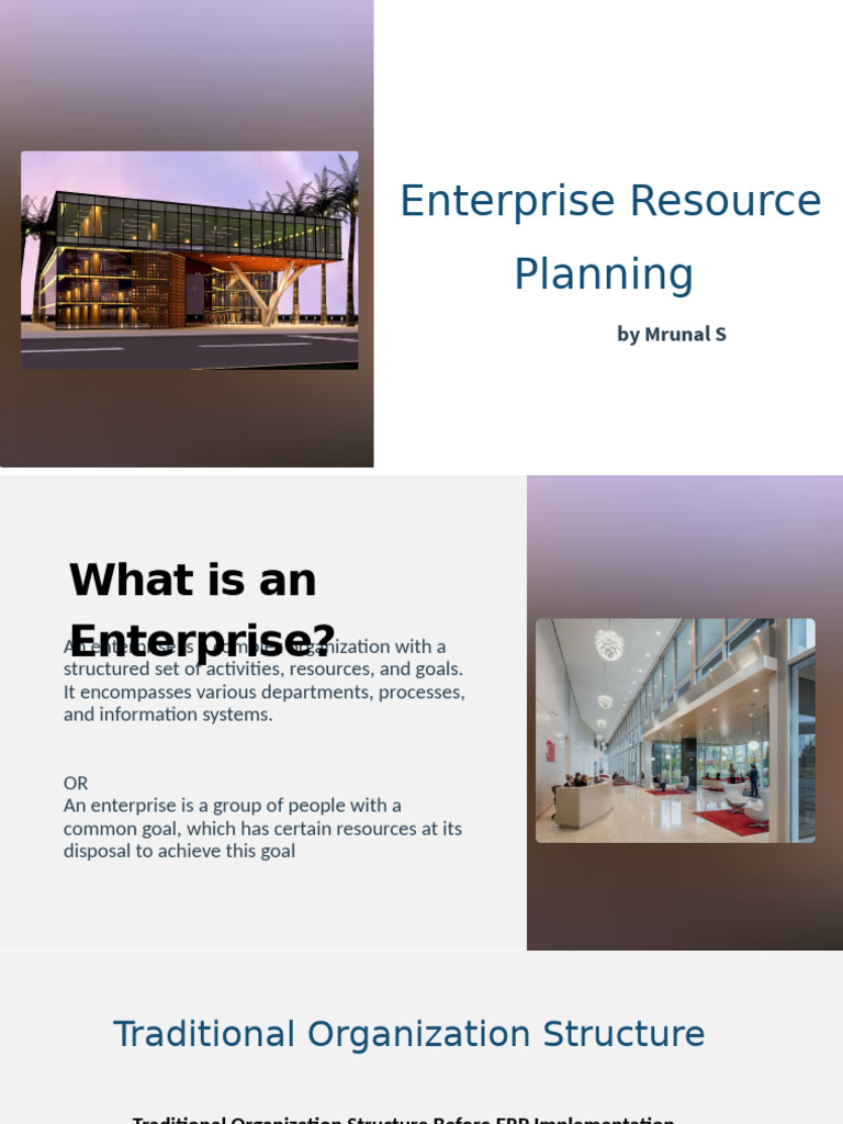 ERP-Unit - 1-1 | PDF